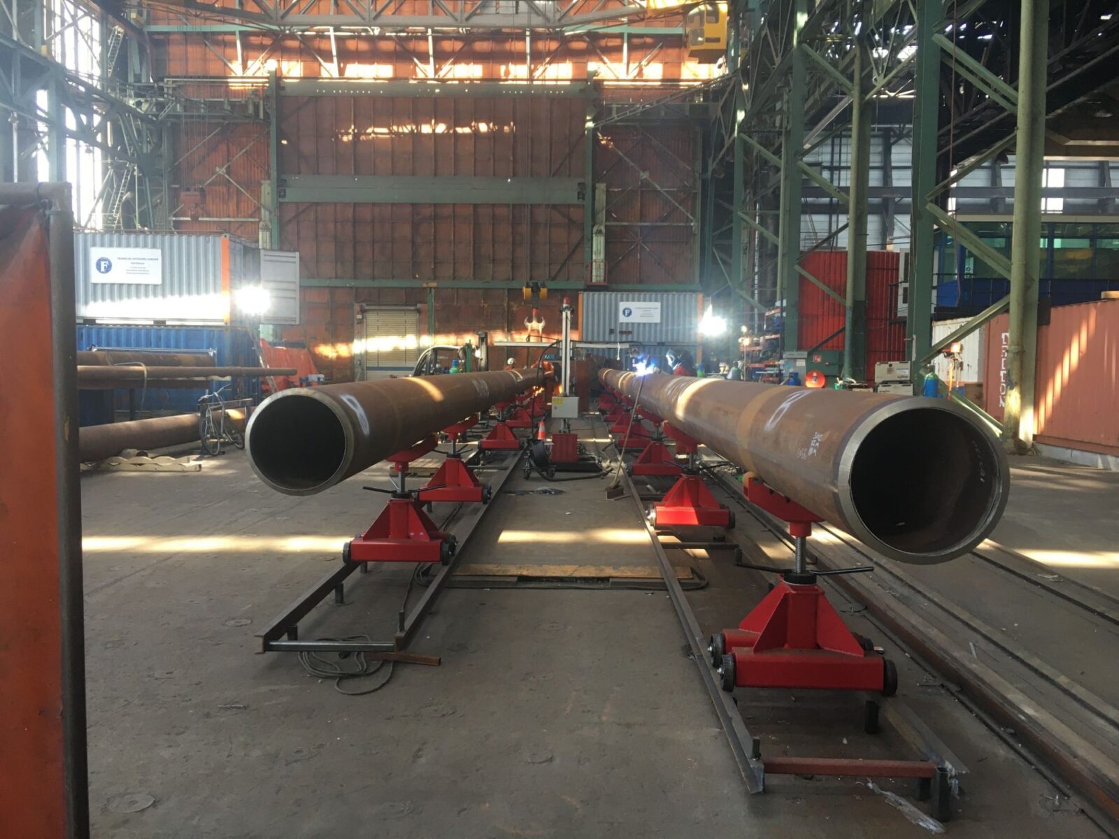 Triple joints for more than 1km test pipe line welded - Franklin ...